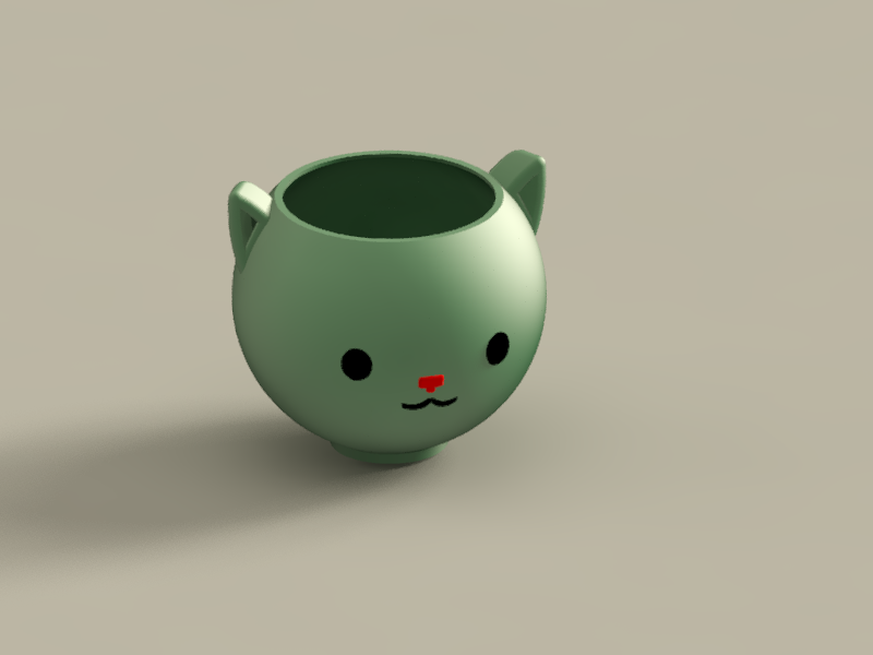 STL file CUTE CAT PLANTER・3D printable design to download・Cults