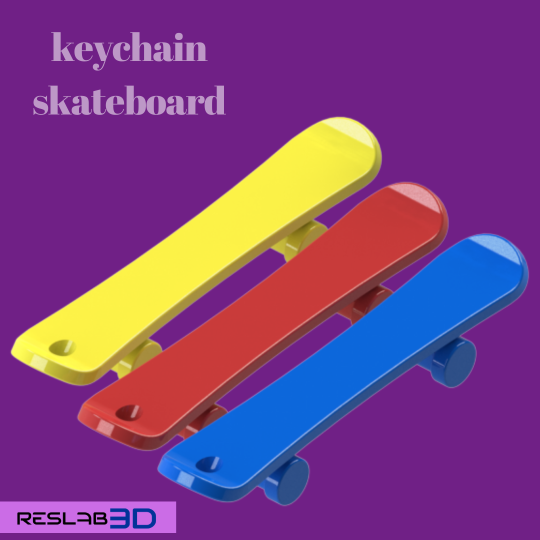 Free STL file KEYCHAIN SKATEBOARD 🗝️・3D print design to download・Cults