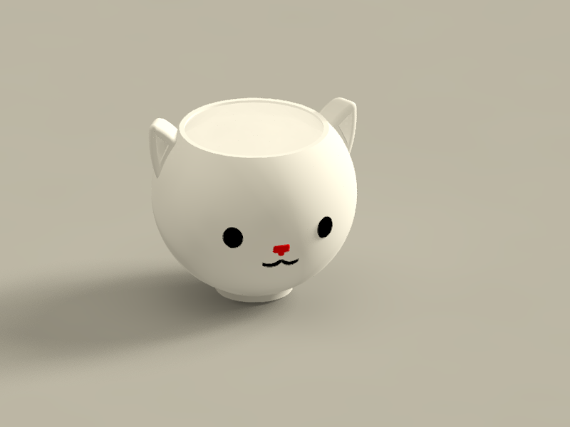 STL file CUTE CAT PLANTER・3D printable design to download・Cults