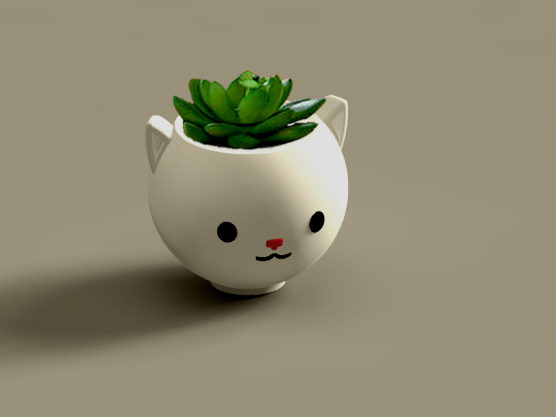 STL file CUTE CAT PLANTER・3D printable design to download・Cults