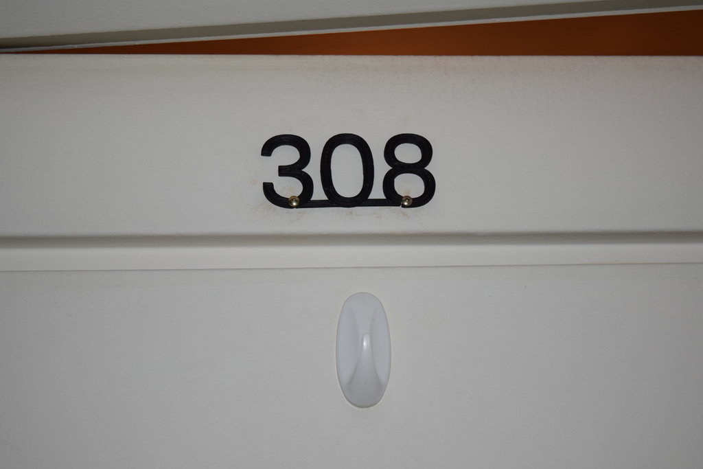 Free 3D file Door Number - 308 🚪・3D printer design to download・Cults