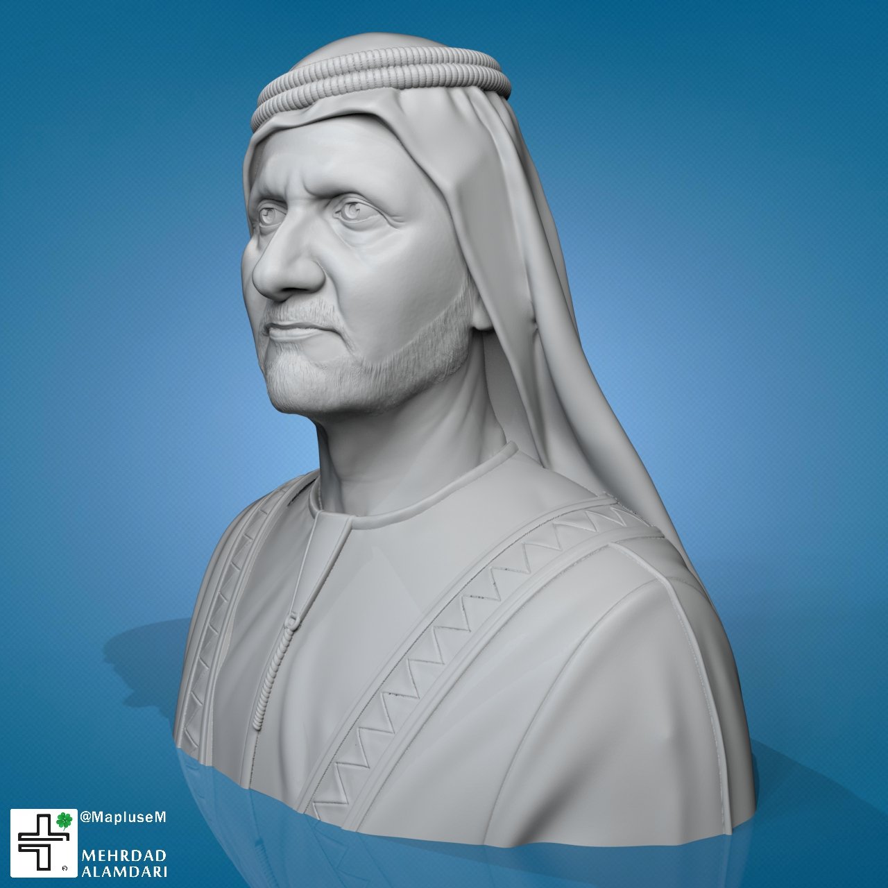 3D file Sheikh_Mohammed_bin_Rashed・3D printing idea to download・Cults