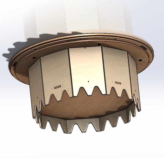 3D file Wood Rotating Dining Table Design -TBRI52000800800V1・3D print ...