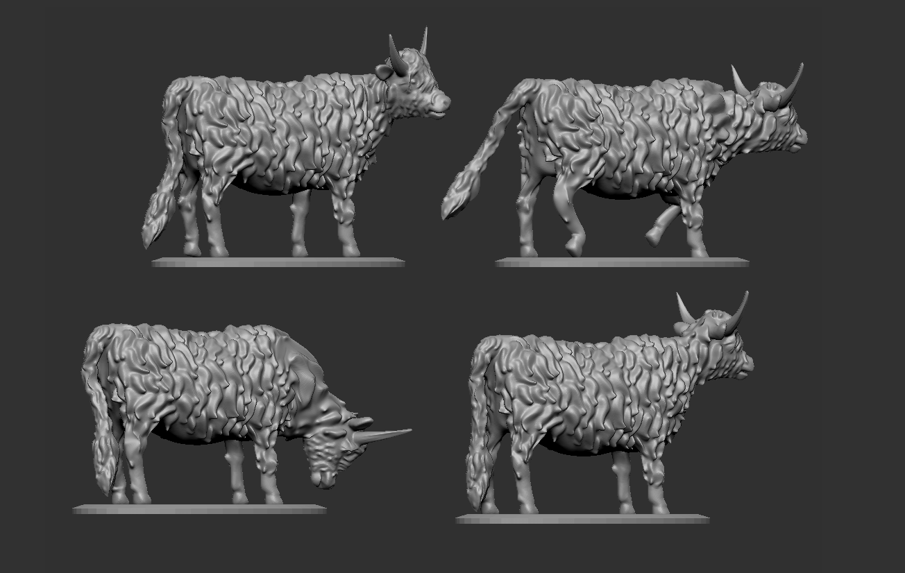 Free 3D file Highland Cattle for Tabletop Wargaming・3D printer model to ...