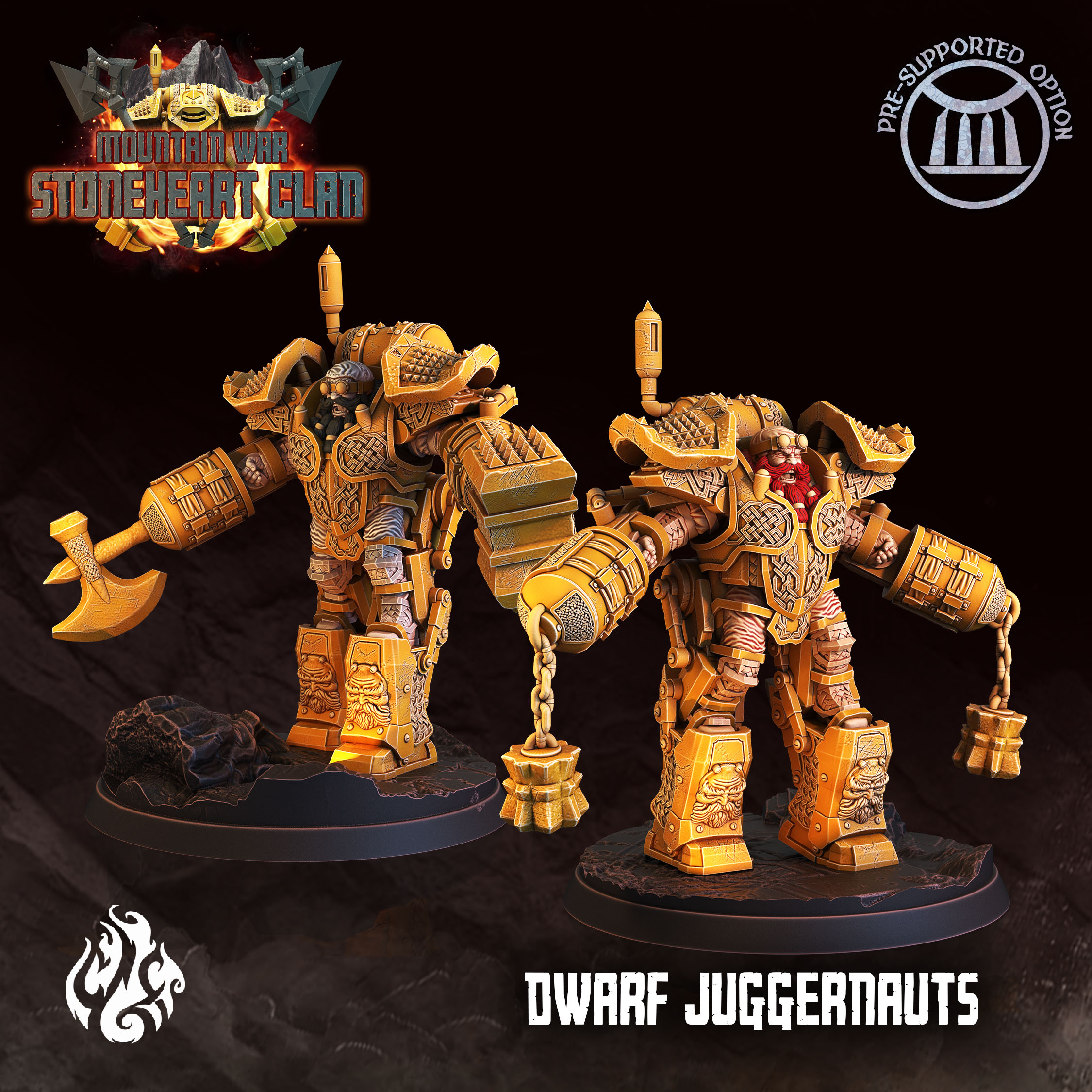 3D file Dwarf Juggernauts・3D printable design to download・Cults