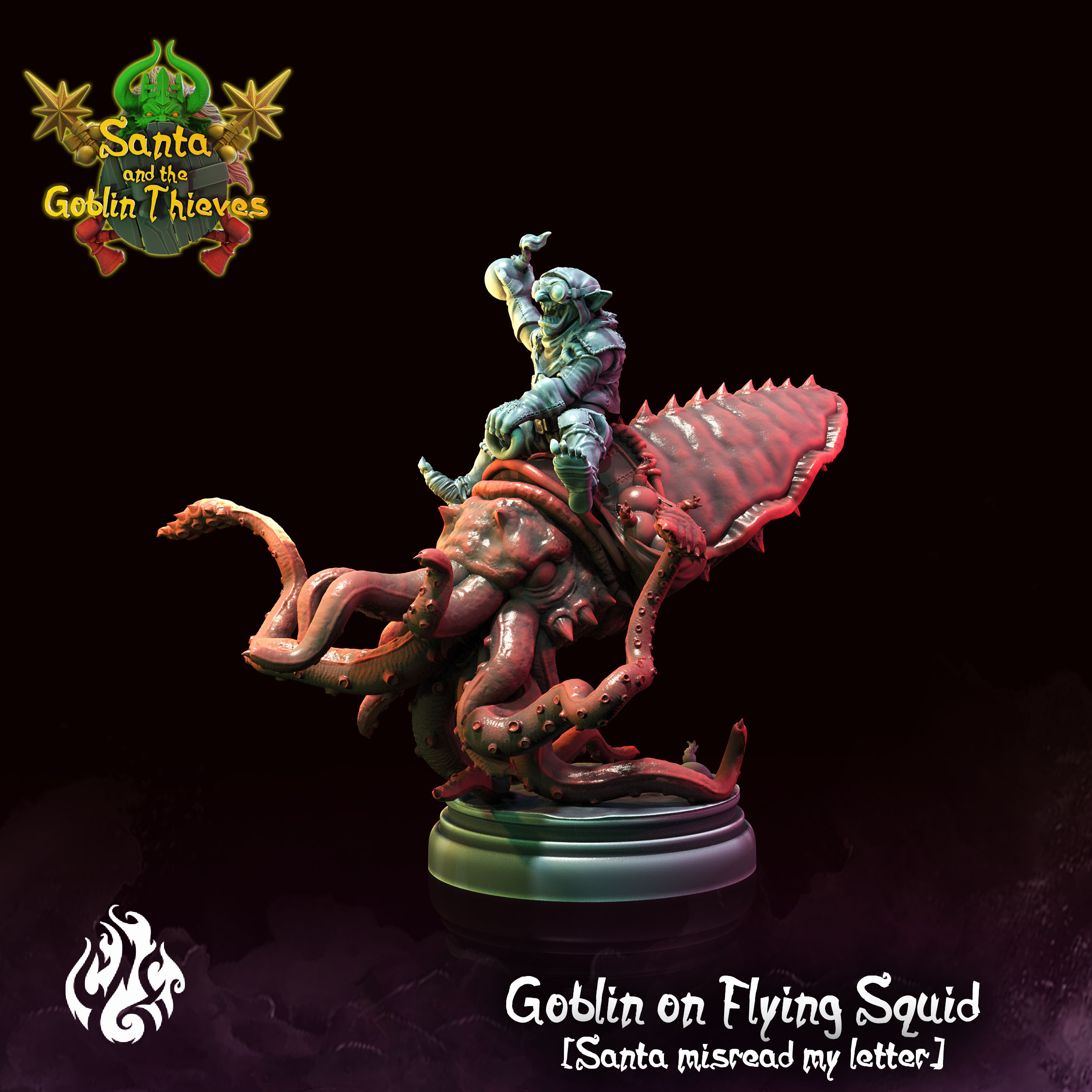 3D file Flying Squid Goblin Bomber・3D printing model to download・Cults