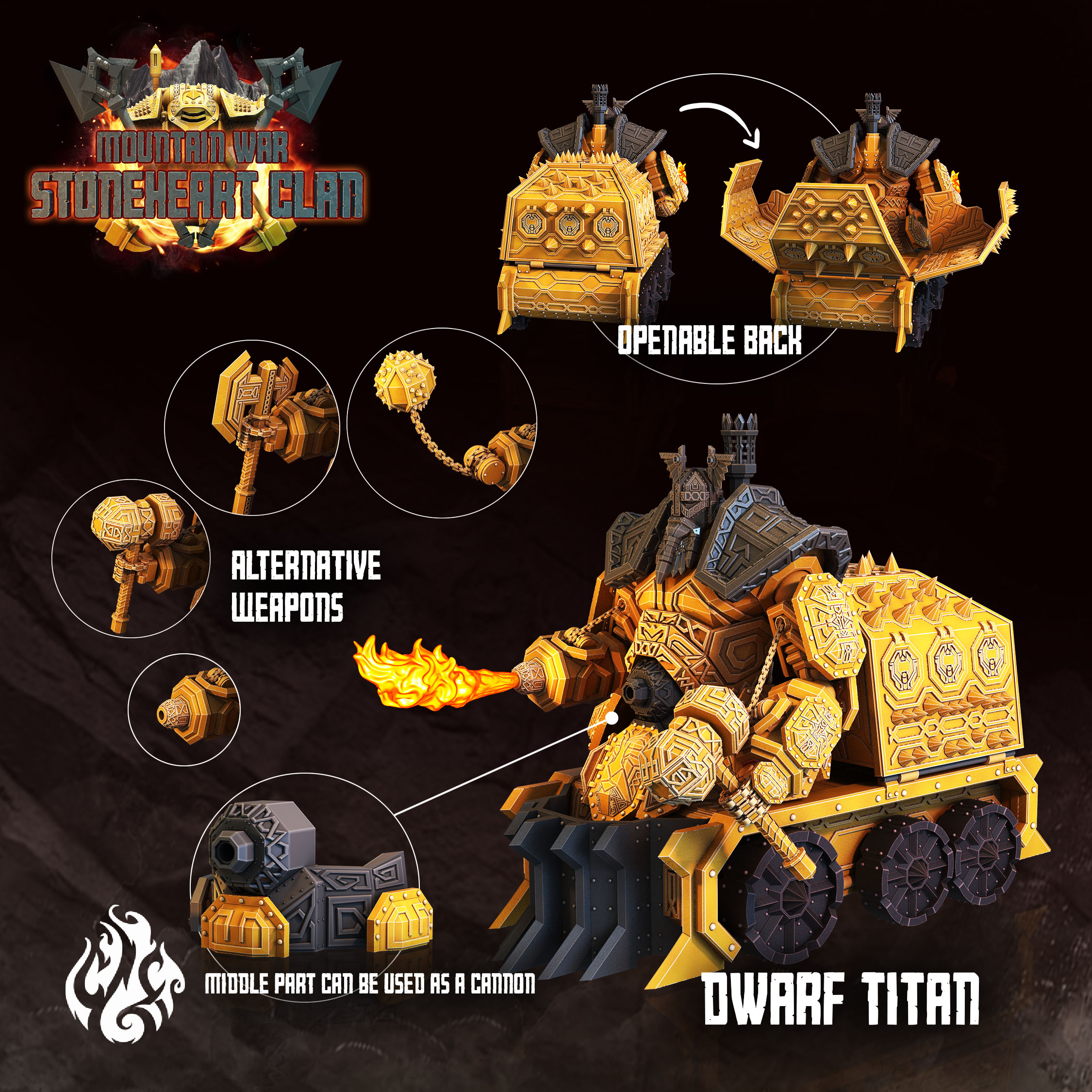 3D file Dwarf Titan・3D printing template to download・Cults
