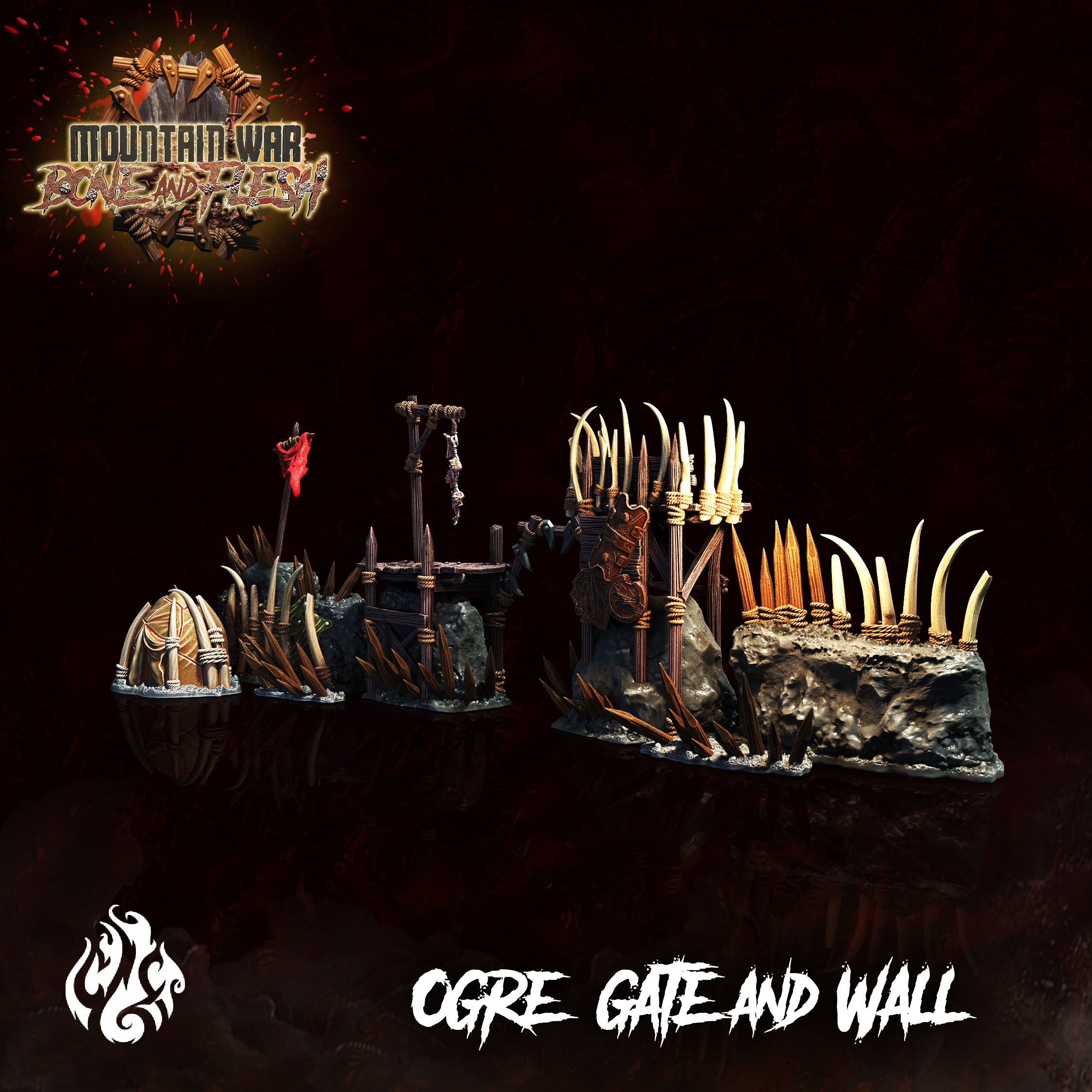 3D file Ogre Gate & Walls・3D printer model to download・Cults
