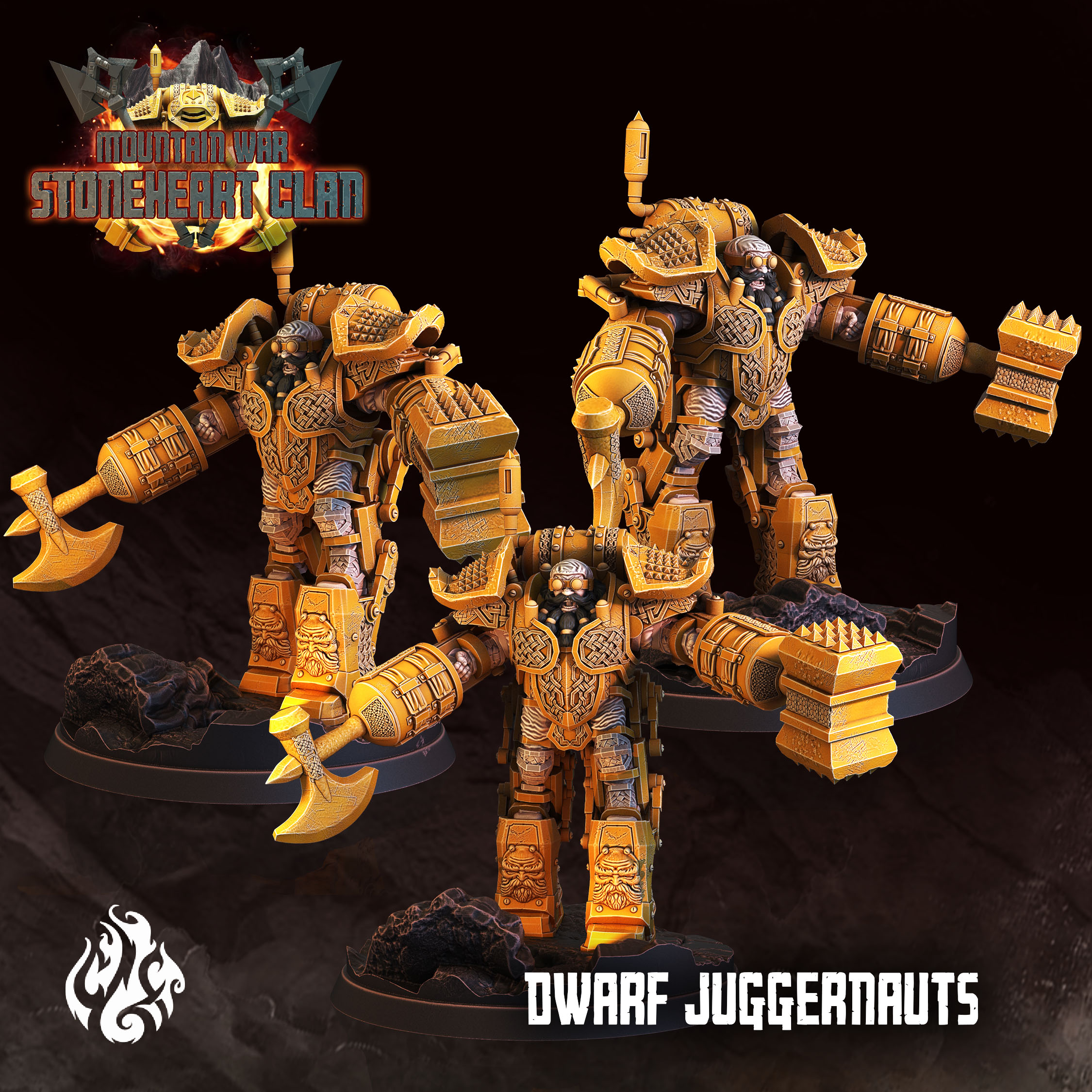 3D file Dwarf Juggernauts・3D printable design to download・Cults