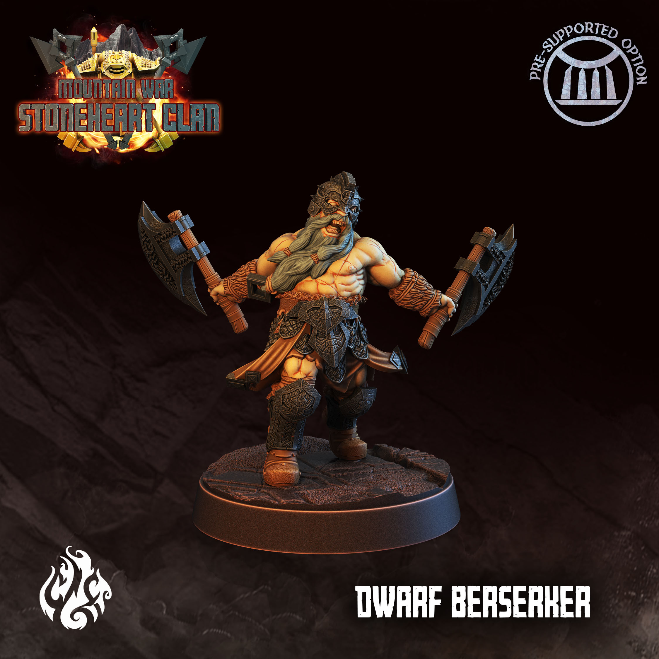 3D file Dwarf Berserkers・3D print model to download・Cults