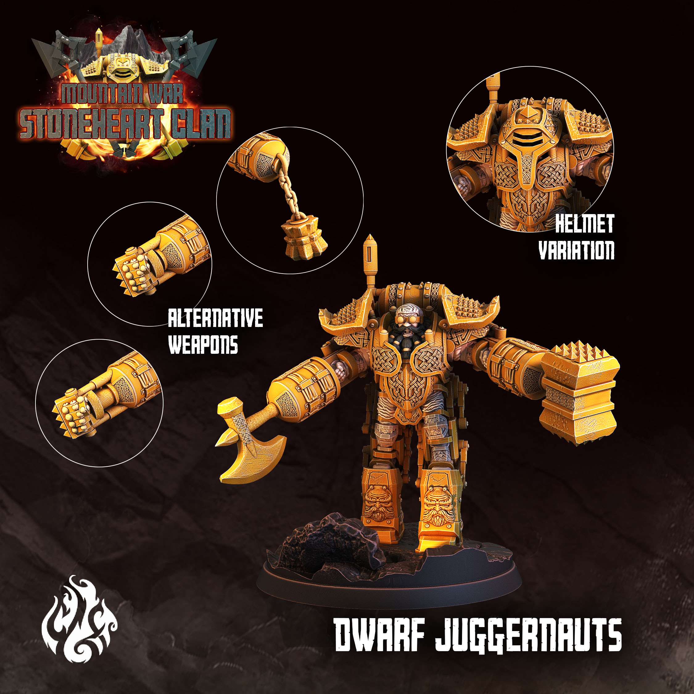 3D file Dwarf Juggernauts・3D printable design to download・Cults
