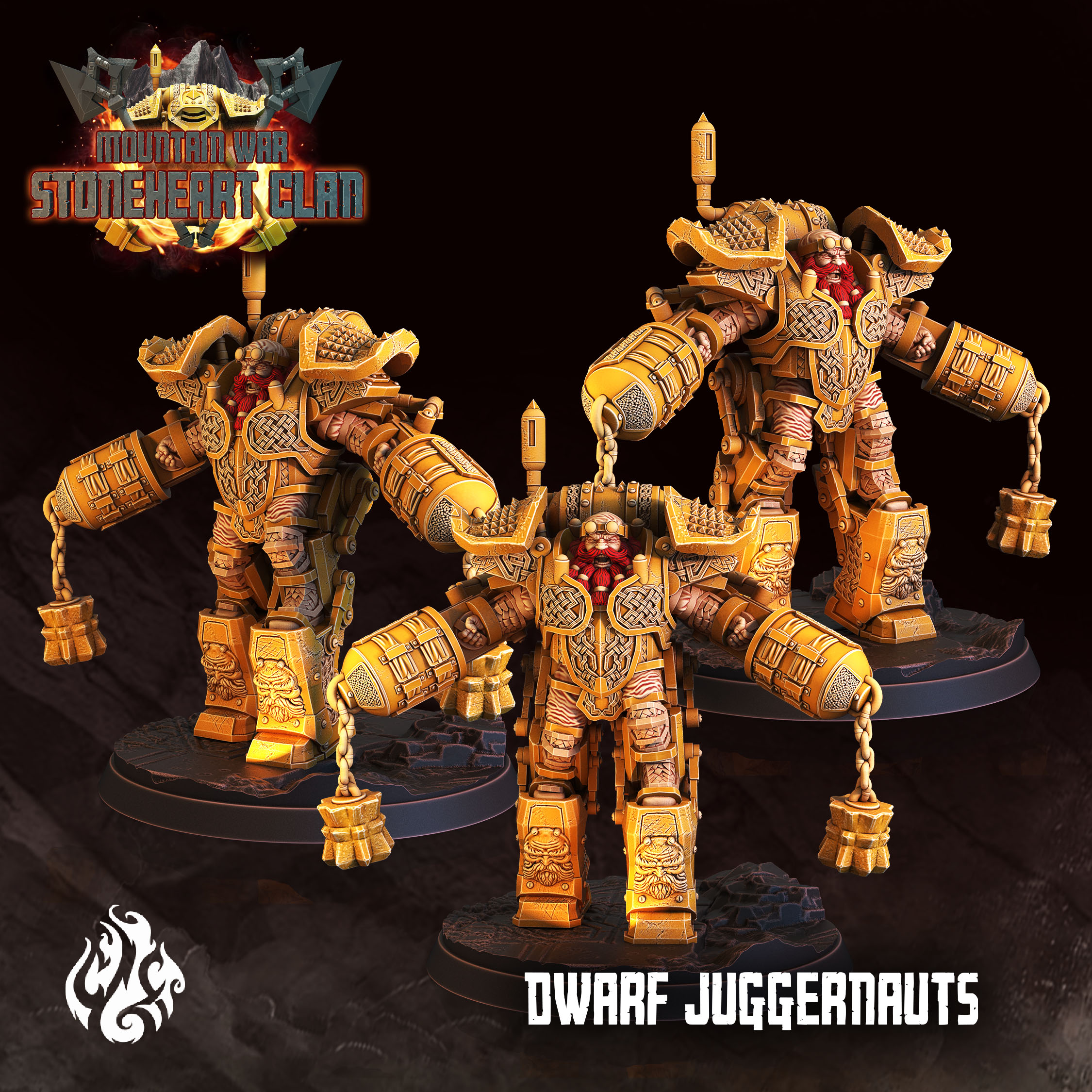 3D file Dwarf Juggernauts・3D printable design to download・Cults
