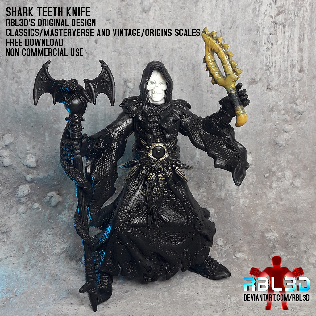 Free OBJ file Sea Weapons "Shark Teeth Knife" free sample 🔫・3D printing ...