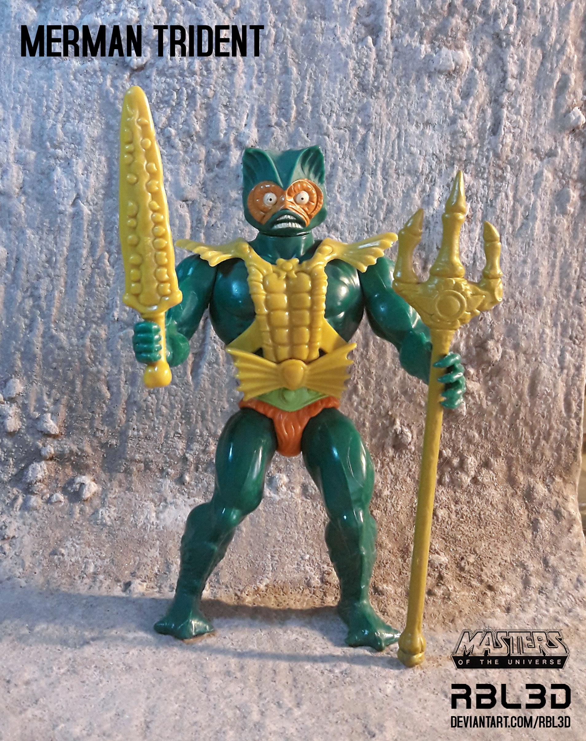 Archivo OBJ Merman's Trident weapon for vintage and origins (MOTU HE ...