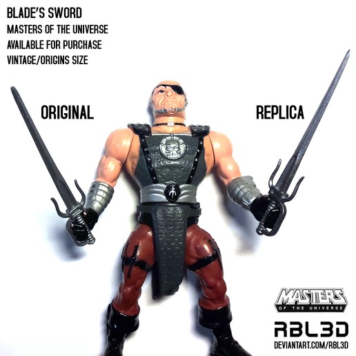 Download OBJ file Blade's Sword vintage/origins size Masters of the ...