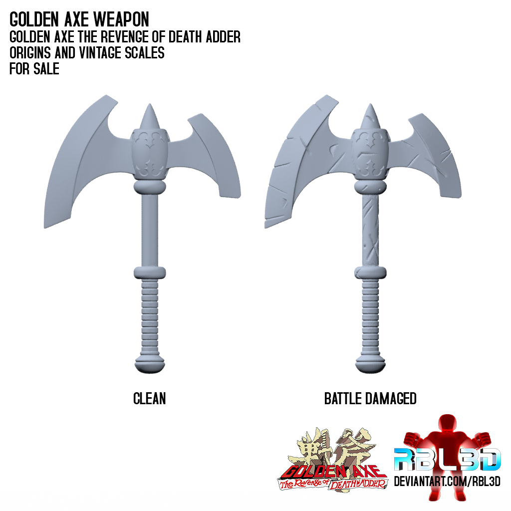 OBJ file Golden Axe weapon for 5.5 figures.・3D printable design to ...