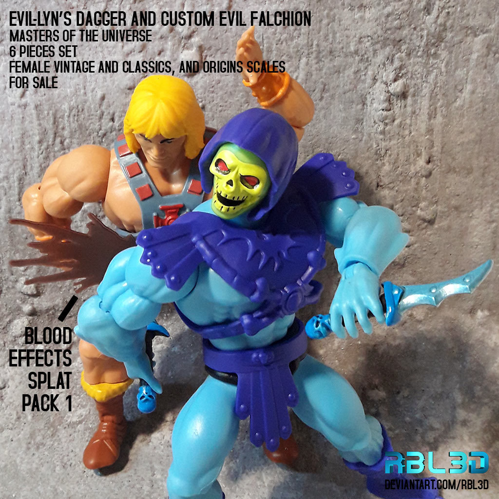 OBJ file Evil-Lyn's Evil Dagger and custom Evil Falchion (MOTU HE-MAN ...