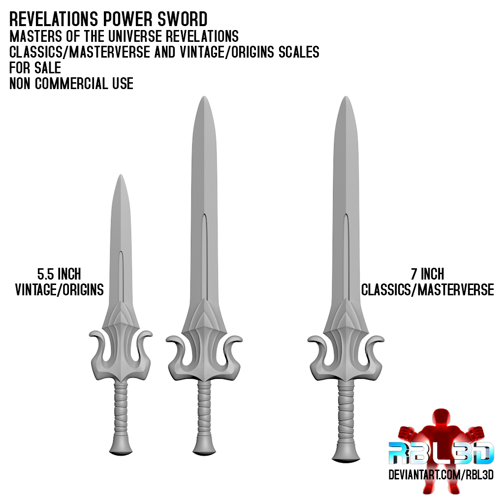 OBJ file Motu Revelations He-man Power Sword (redesign) 🗡️・Design to download and 3D print・Cults