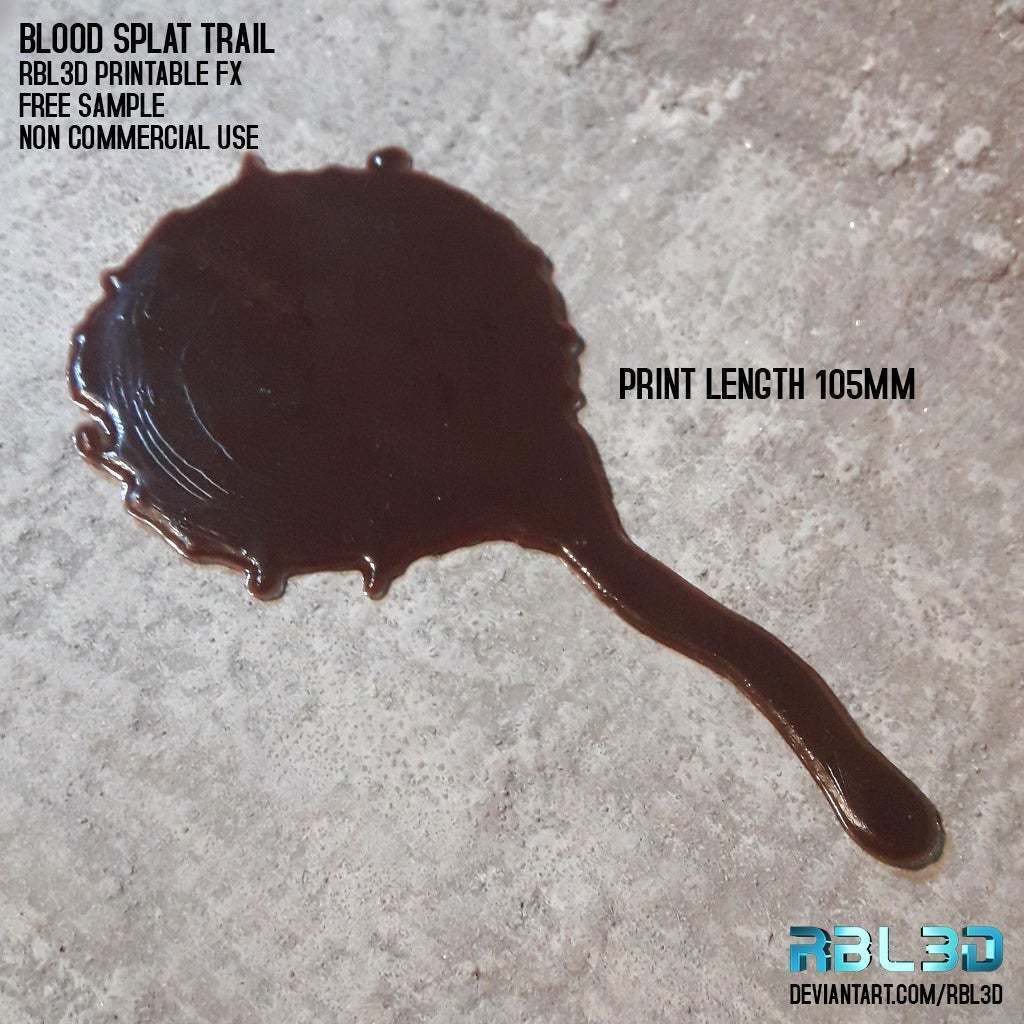 Free OBJ file Blood Effects Splat Trail Free sample・Object to download ...