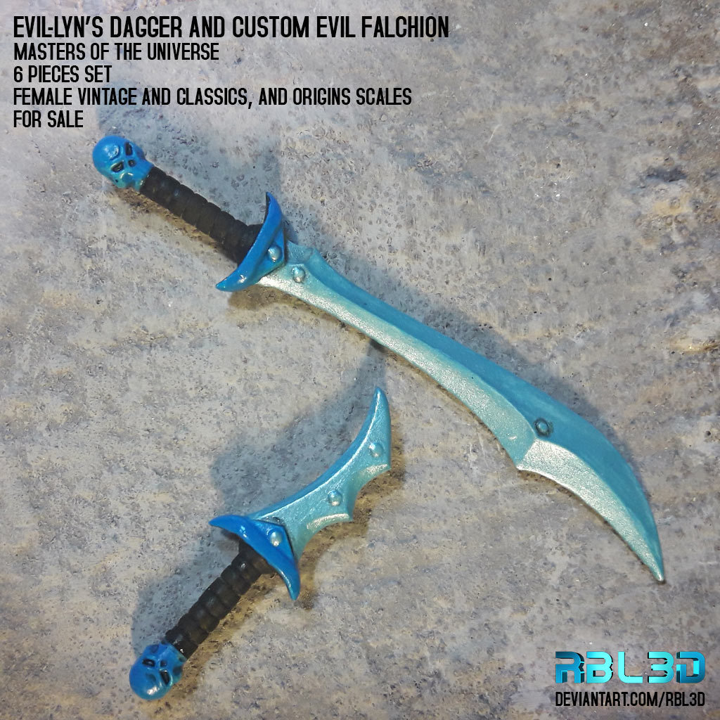 OBJ file Evil-Lyn's Evil Dagger and custom Evil Falchion (MOTU HE-MAN ...
