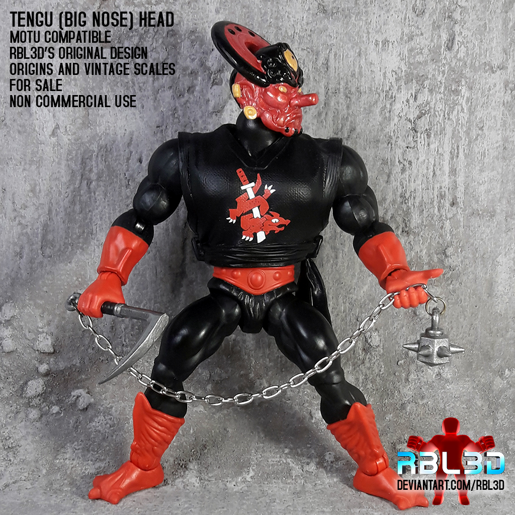 Archivo OBJ Cabeza de Tengu (Big Nose) para 5,5 figuras・Objeto para ...