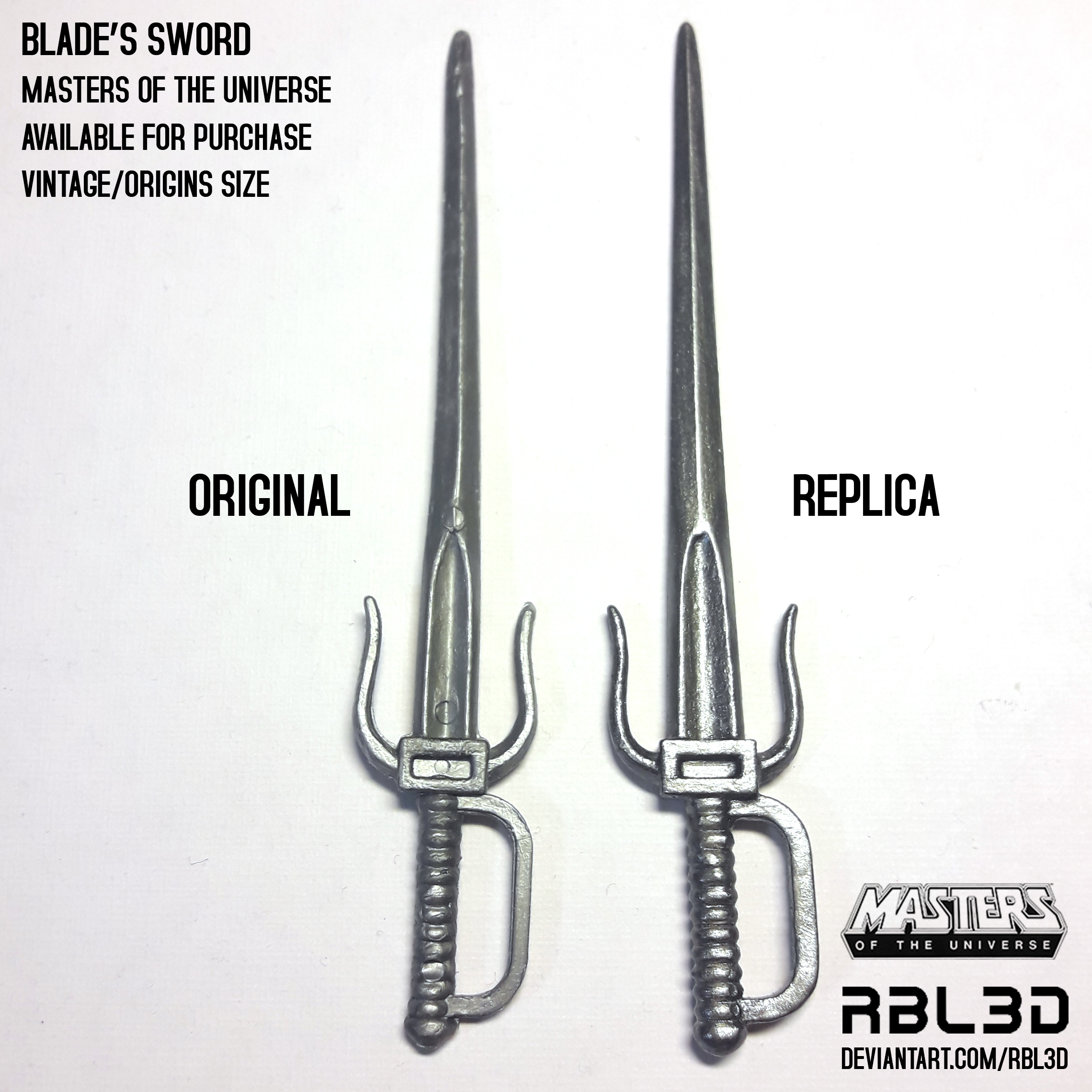 Download OBJ file Blade's Sword vintage/origins size Masters of the ...