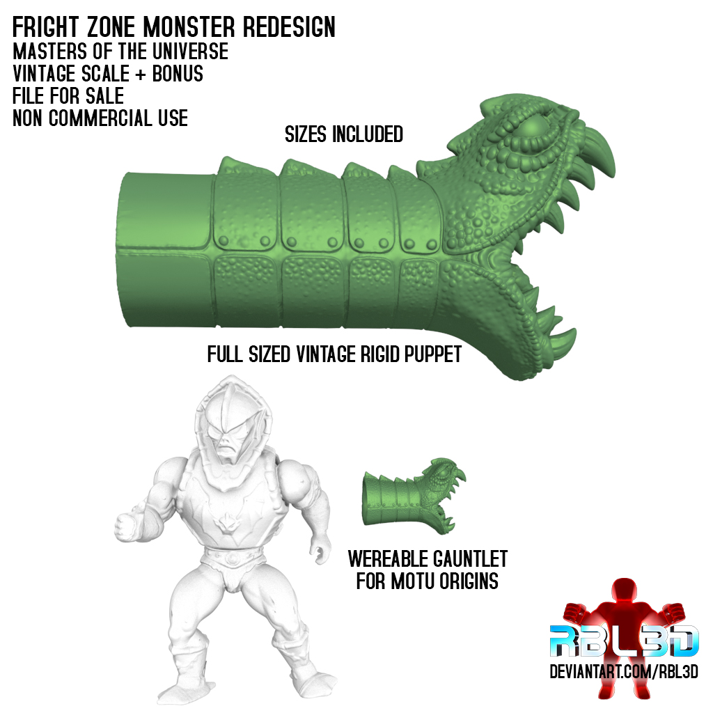 OBJ-Datei Fright Zone Monster Neugestaltung (motu böse Horde)・3D ...