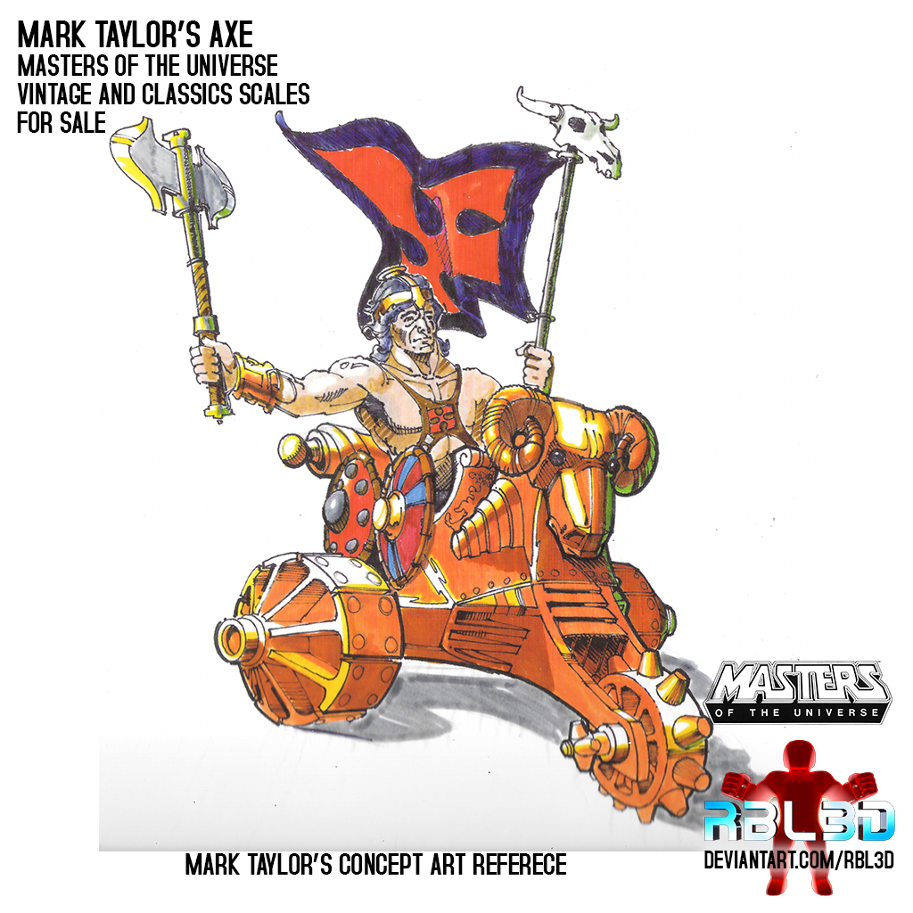 OBJ file Mark Taylor Ram Charriot Axe (MOTU HE-MAN)・3D print design to ...