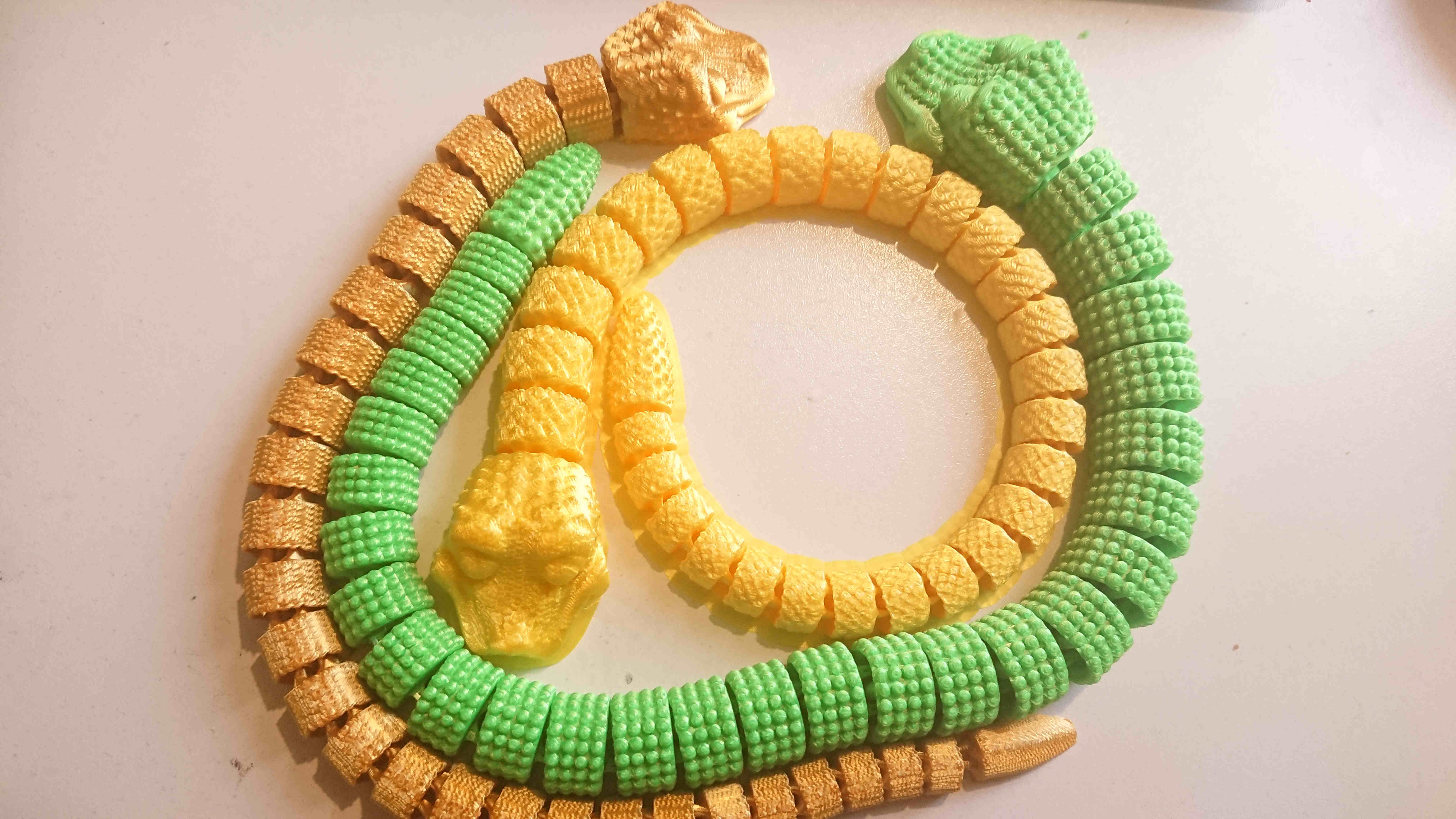 Archivo STL Articulated Baby Snake - FLEXI PRINT-IN-PLACE・Modelo para ...