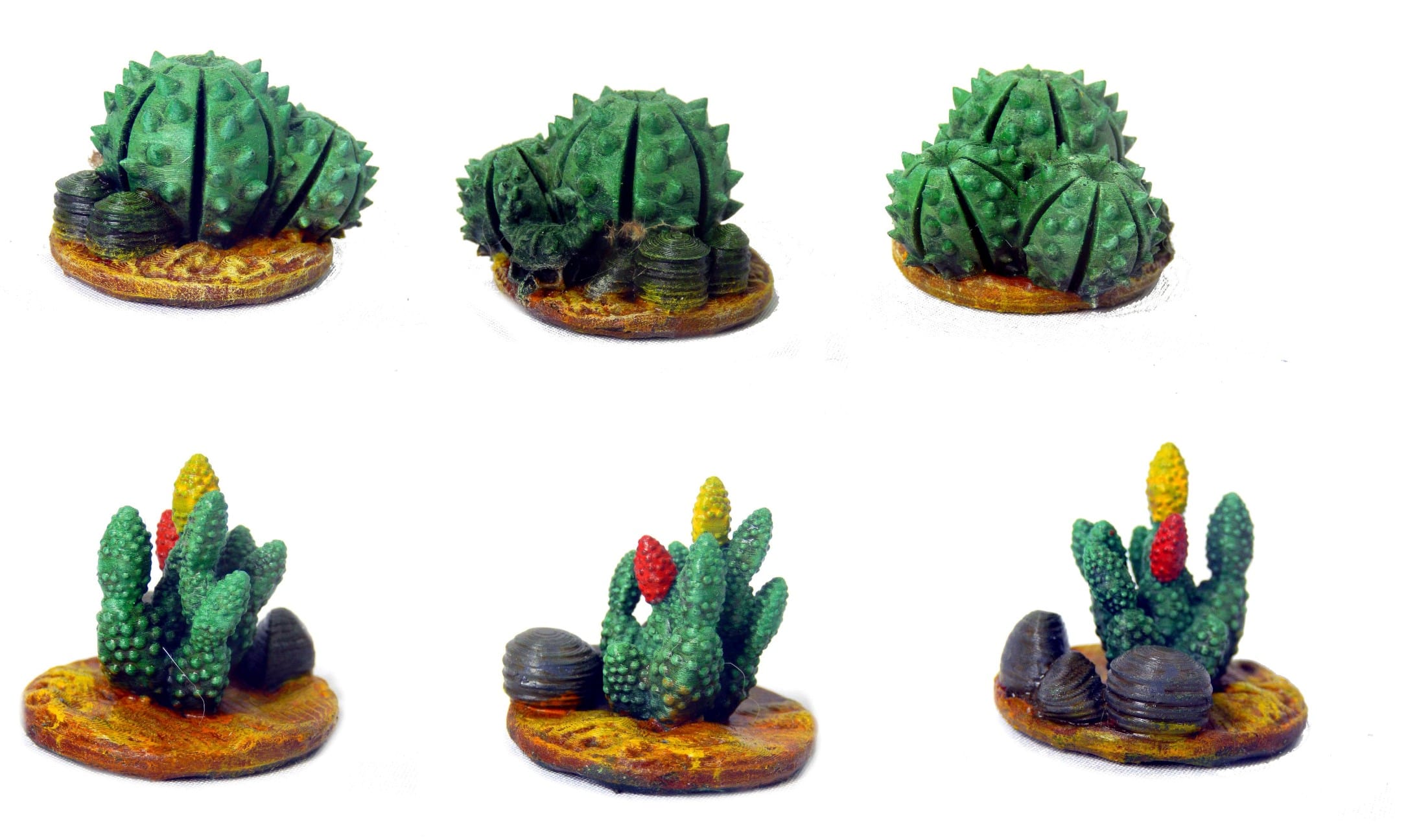 3D file Cactus plant set fantasy scatter terrain (desert plants and ...