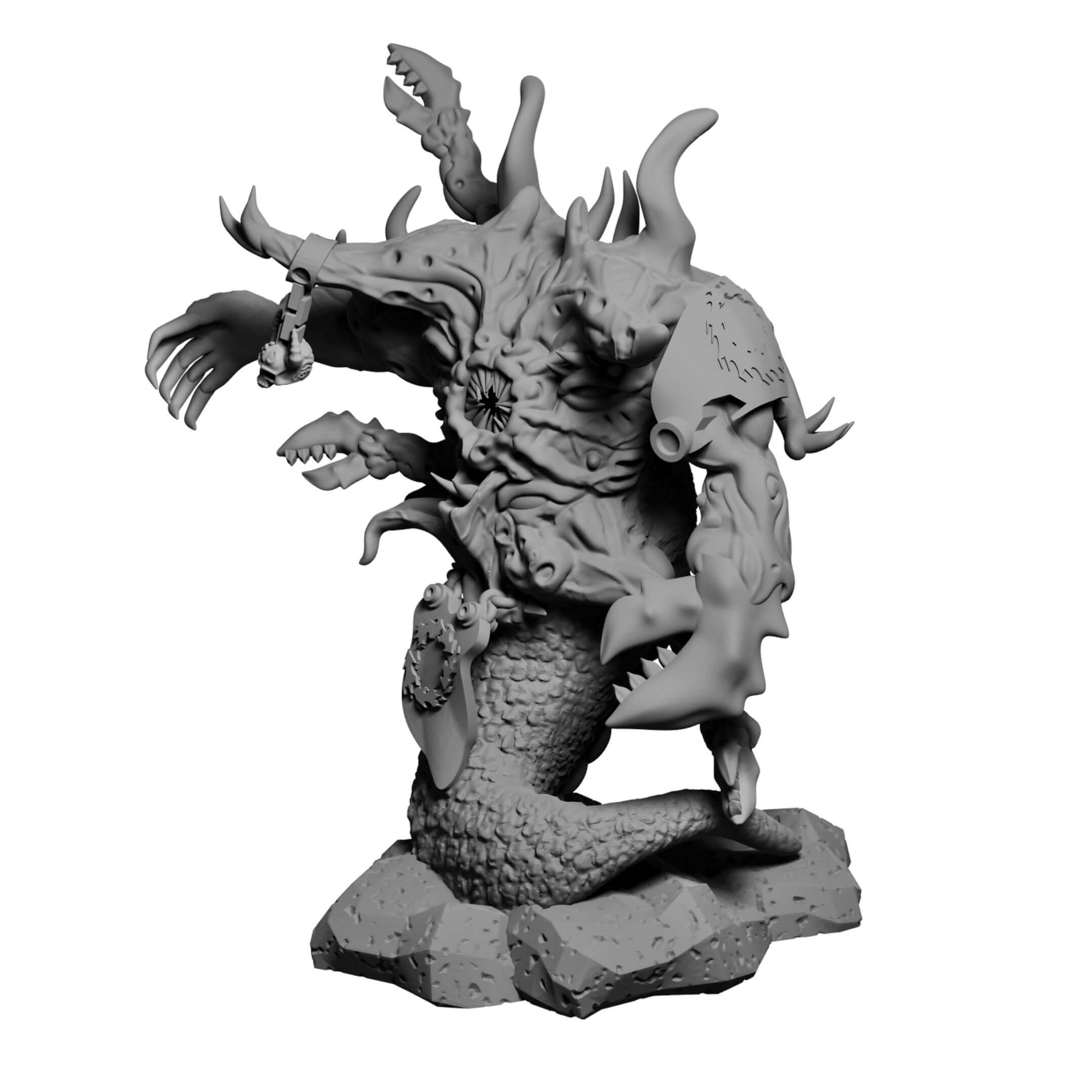 3D file Eldritch spawns of chaos (multiple models, humanoid, tripods ...