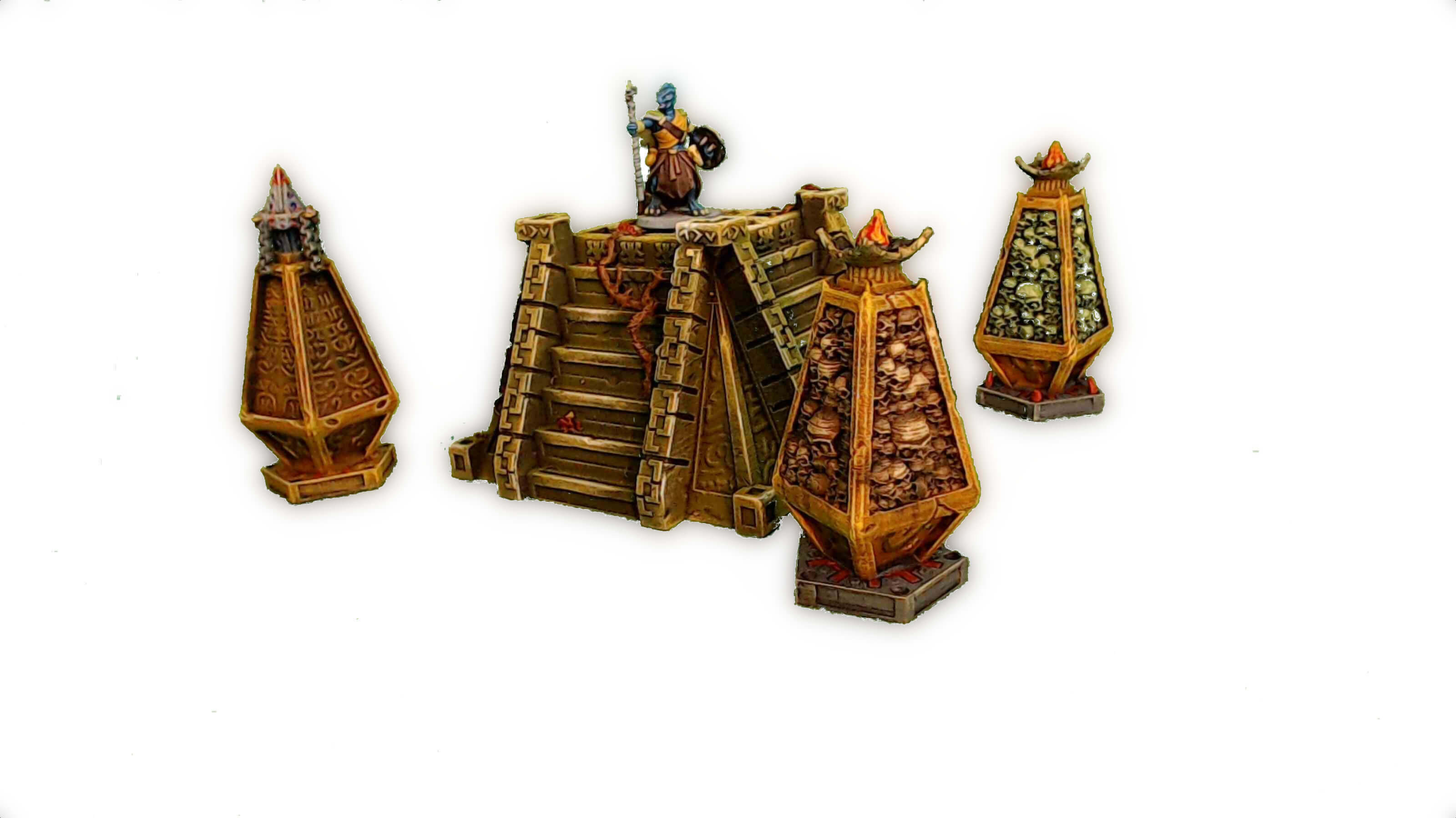 STL file Modular Aztec/Chaos pyramid(s) with accessories for TTRPG ...