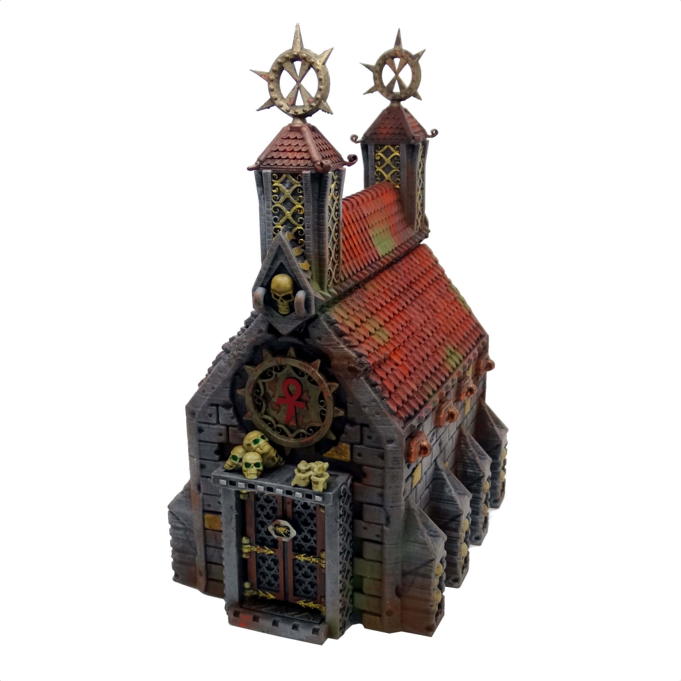 3D file Crypt/Church two designs with grave stones and a chained up ...