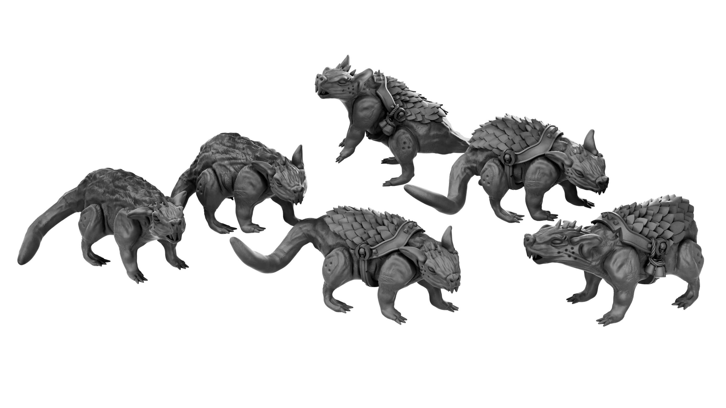 3D file dnd Giant Dire Rats and Rat Swarms (resin miniatures) 🐀・3D ...