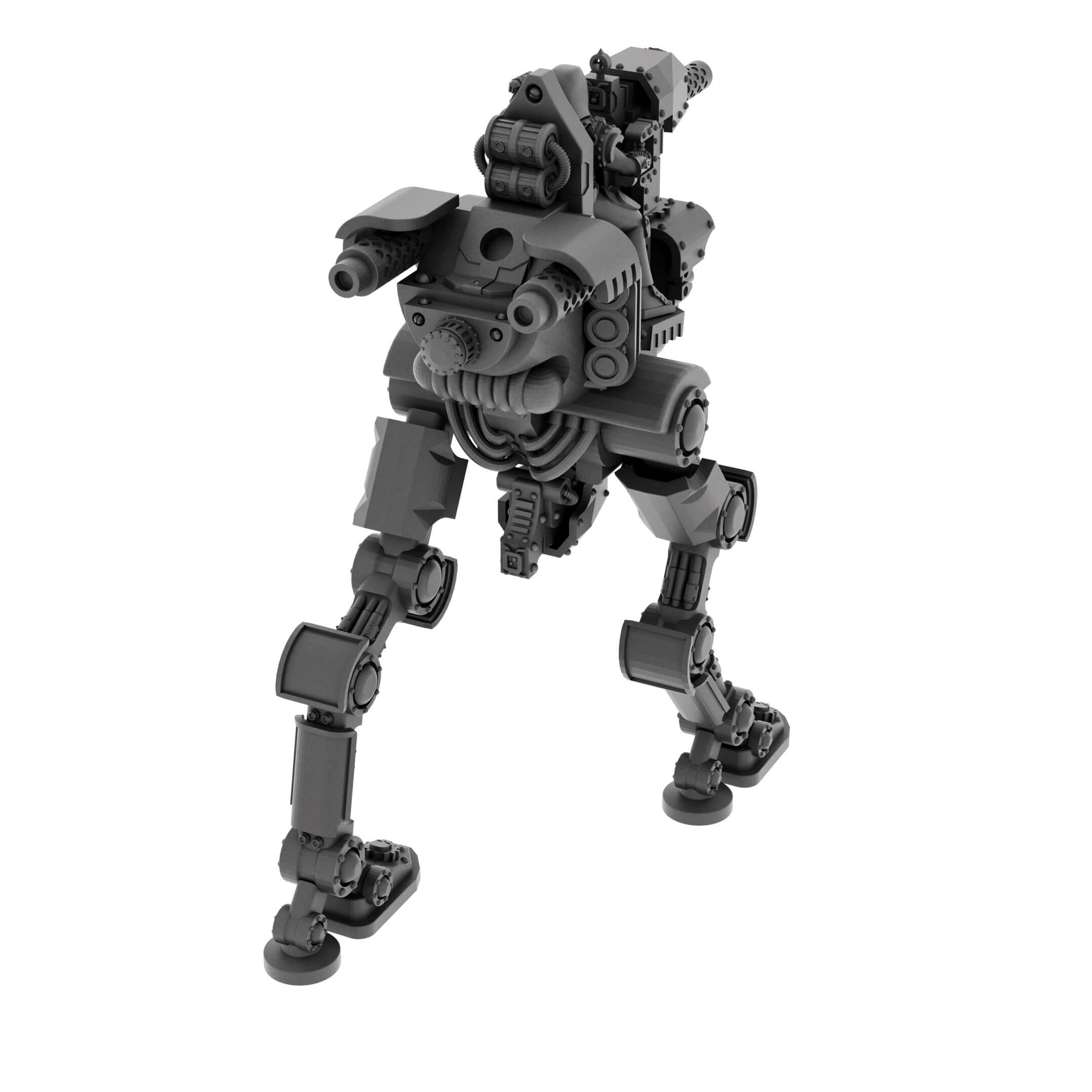 3D file Sand Strider (Walker gun mech with pilot resin miniature) 🔫 ...