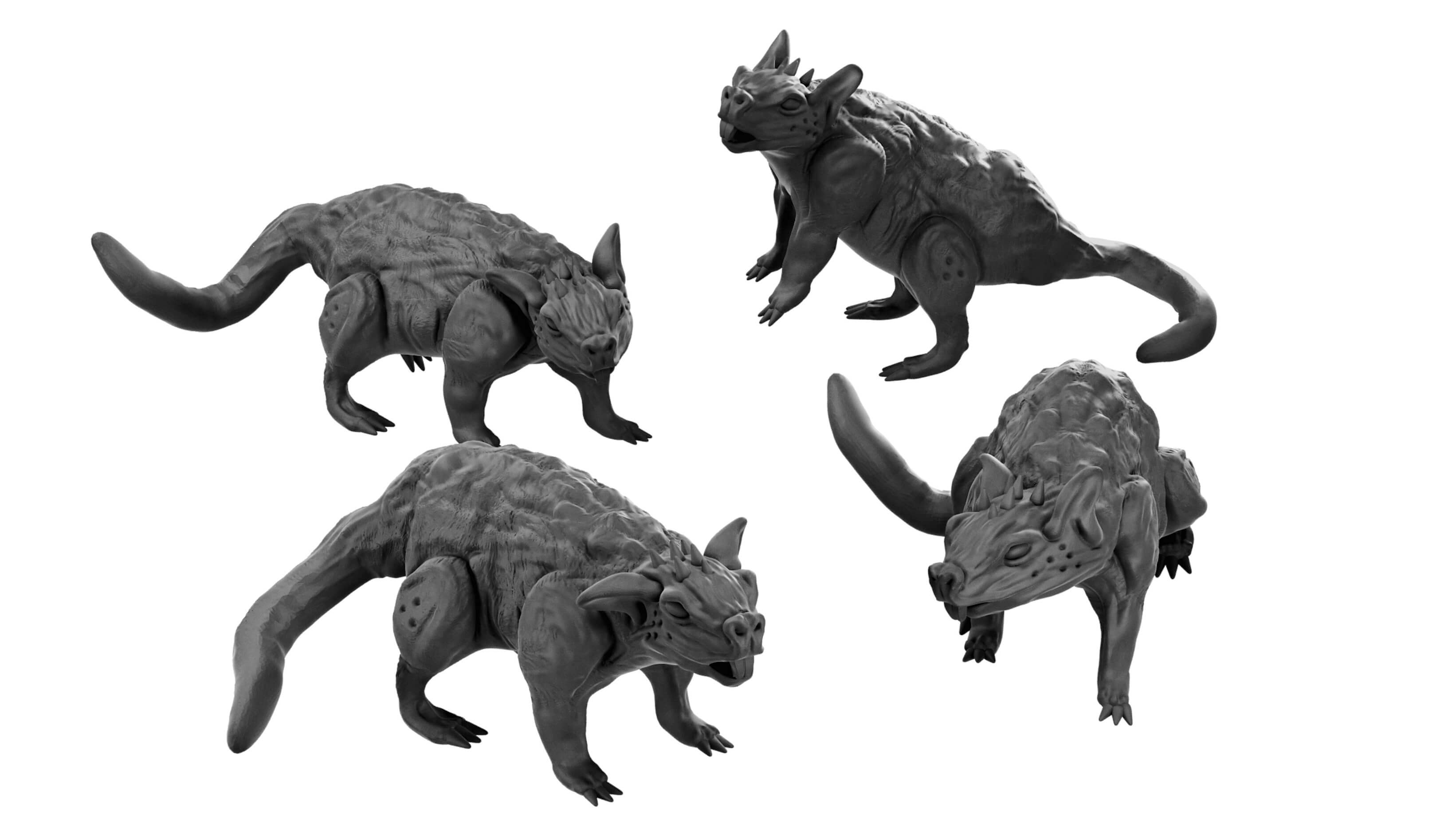 3D file dnd Giant Dire Rats and Rat Swarms (resin miniatures) 🐀・3D ...
