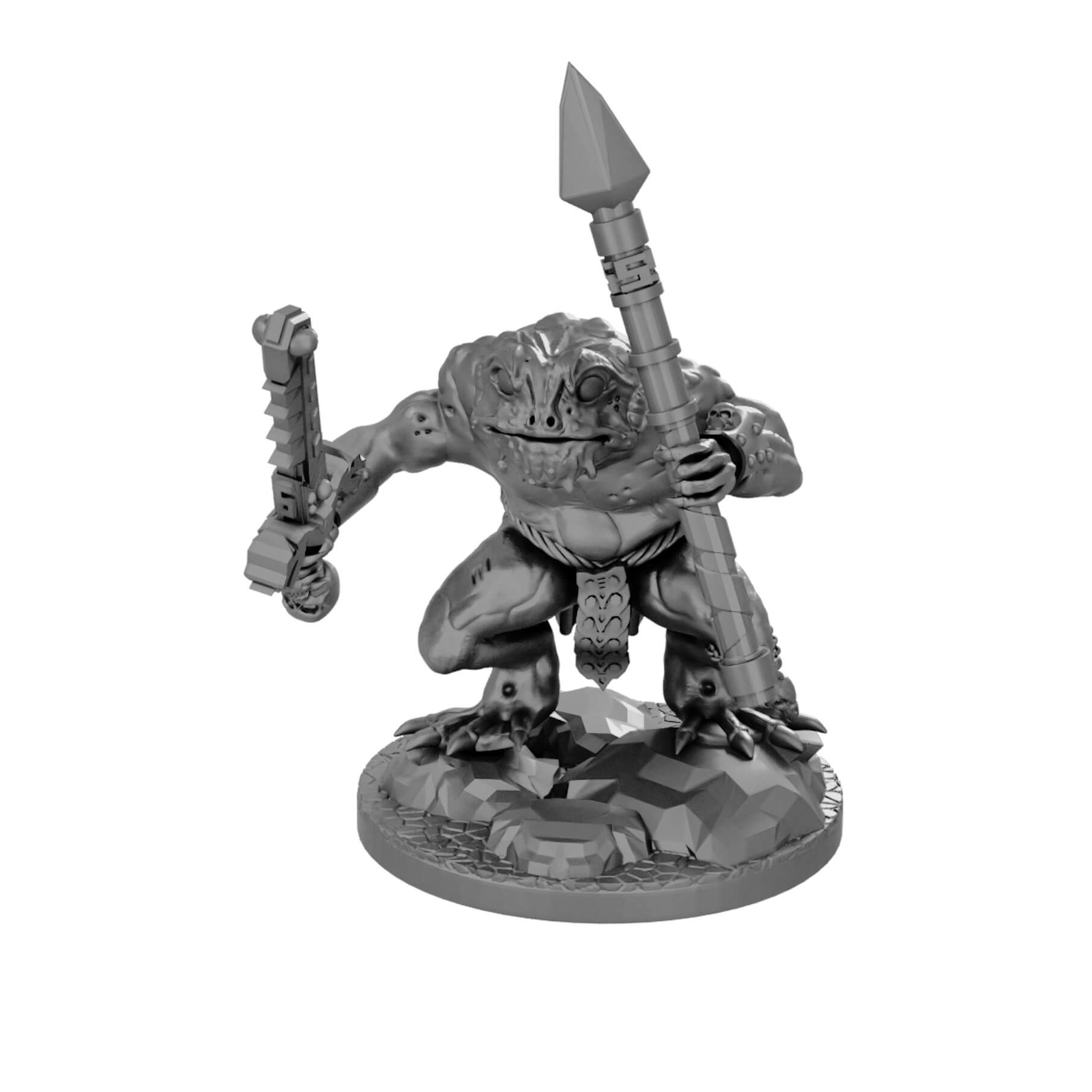 3D file Frog warrior Skink proxy (Seraphon army proxy miniatures) 🐸・3D ...