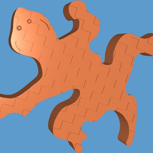 Download STL file Lizard stone / puzzle • Model to 3D print ・ Cults
