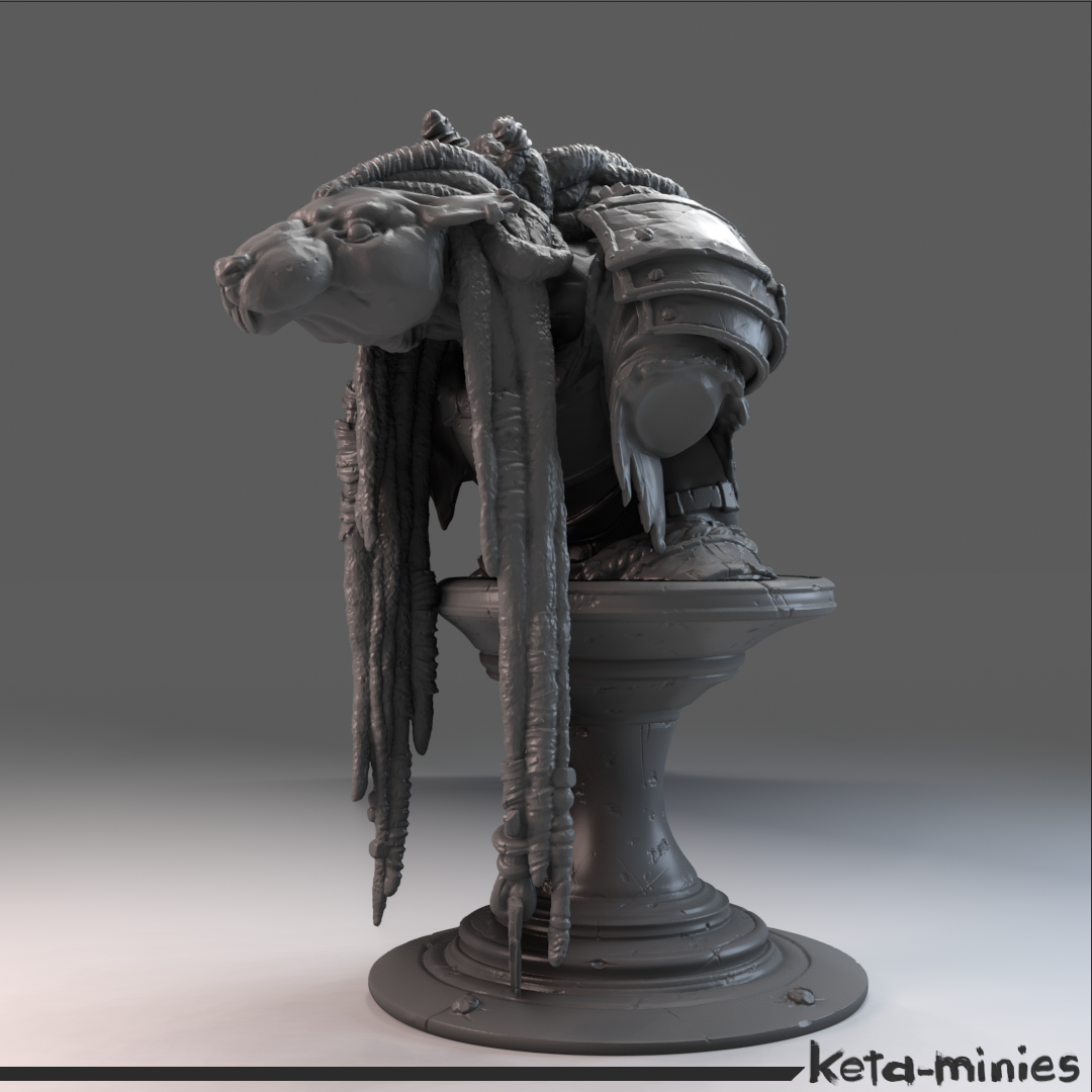 Free STL file The Dreaded Rat bust・3D print object to download・Cults