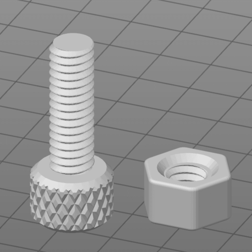 Download free STL file Perfectly Fitting Nut and Bolt • Template to 3D ...