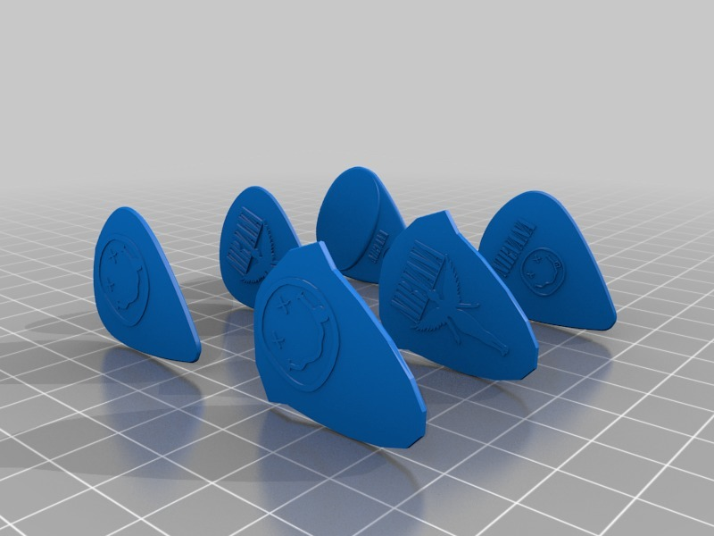 Free 3D file Nirvana Guitar Picks・3D printing idea to download・Cults
