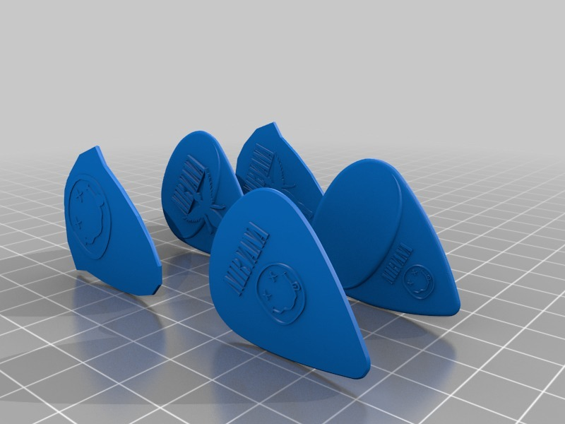 Free 3D file Nirvana Guitar Picks・3D printing idea to download・Cults