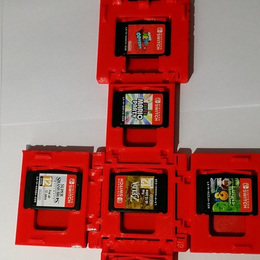3D printable 12 in 1 Storage cube for Nintendo Switch game cartridges and MicroSD cards • made ...