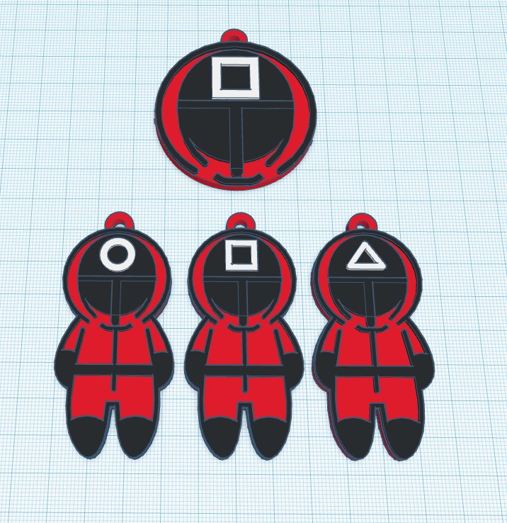 STL file Key rings squid game・3D print model to download・Cults