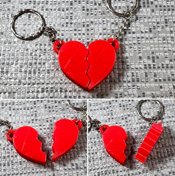 STL file Heart Keychain・3D printing template to download・Cults
