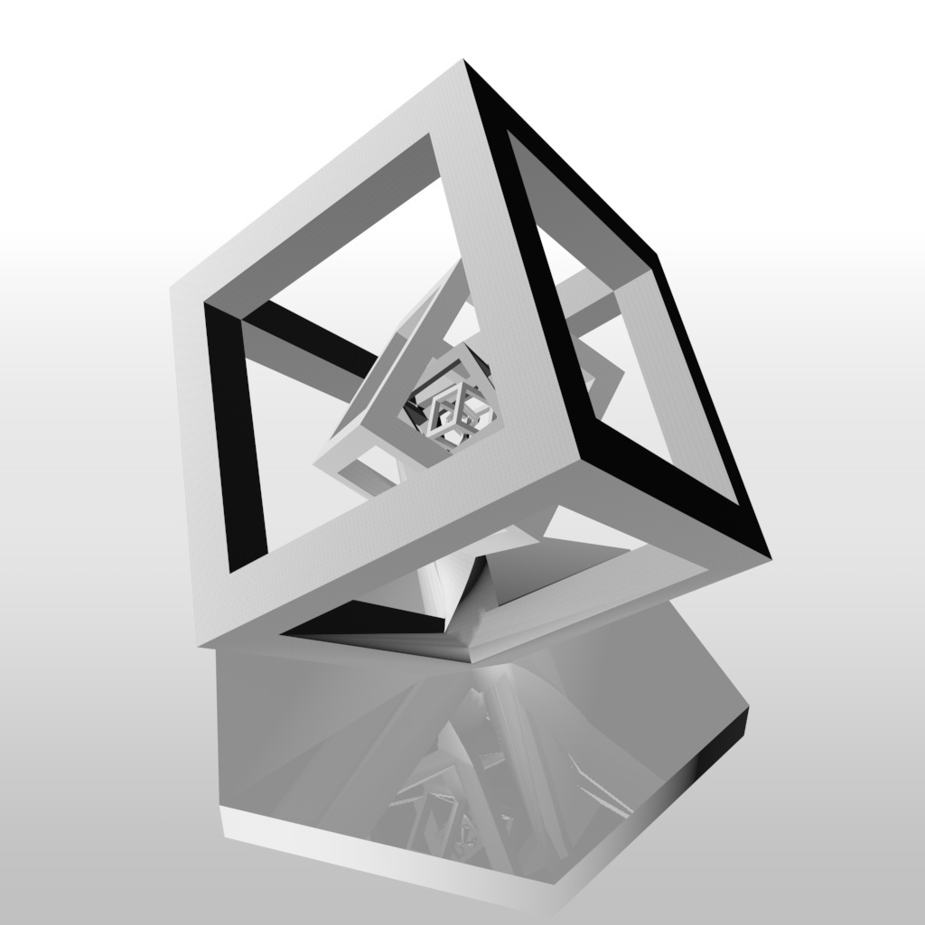 Download 3DS file Rotating effect concentric cubes • 3D printer ...