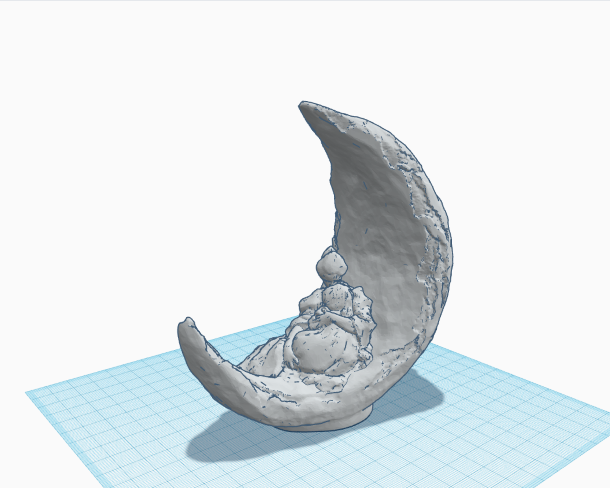STL file Mom and Baby on Moon・3D printing template to download・Cults