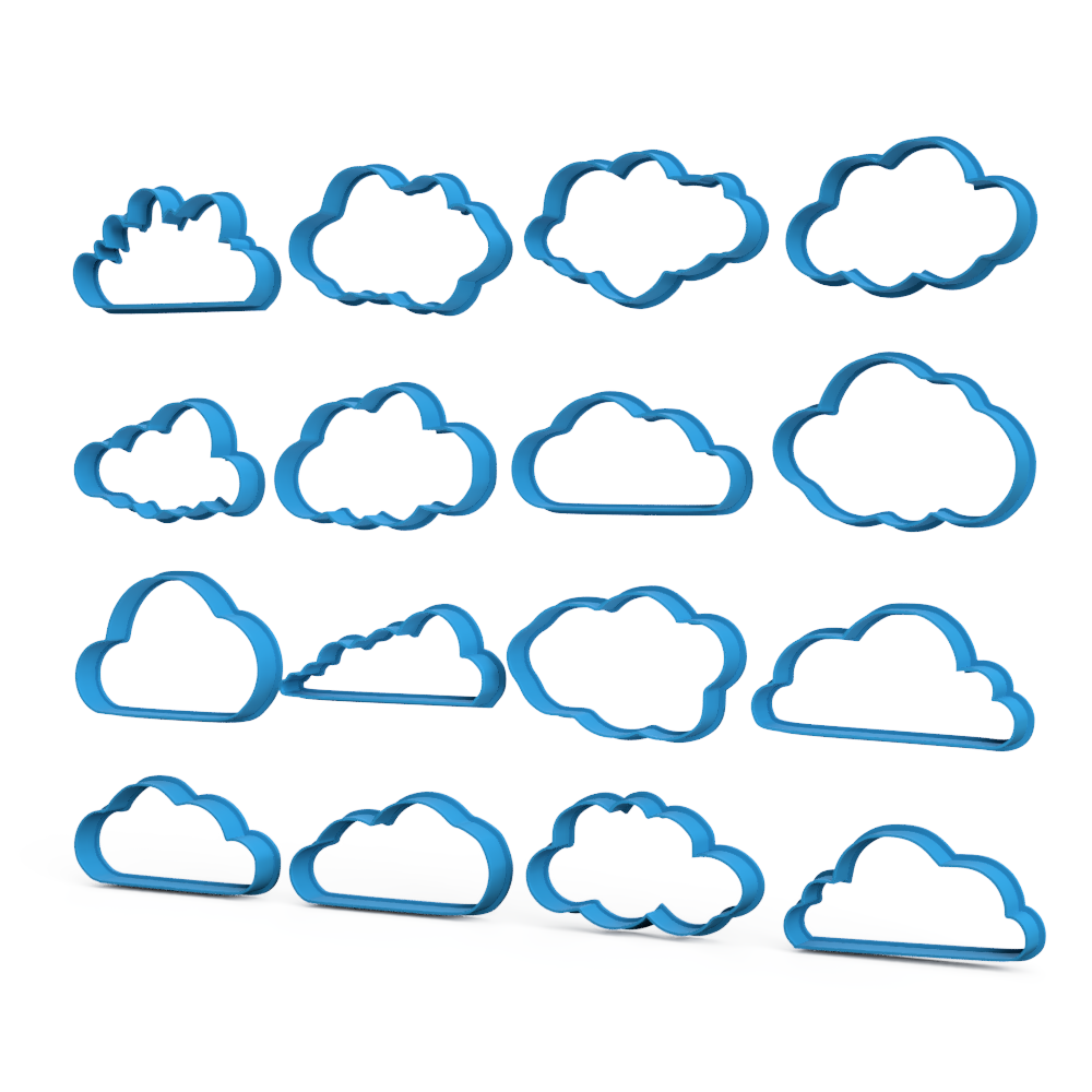 Free STL file pack cloud cutter cutting x16 free stl 3d・3D printable ...
