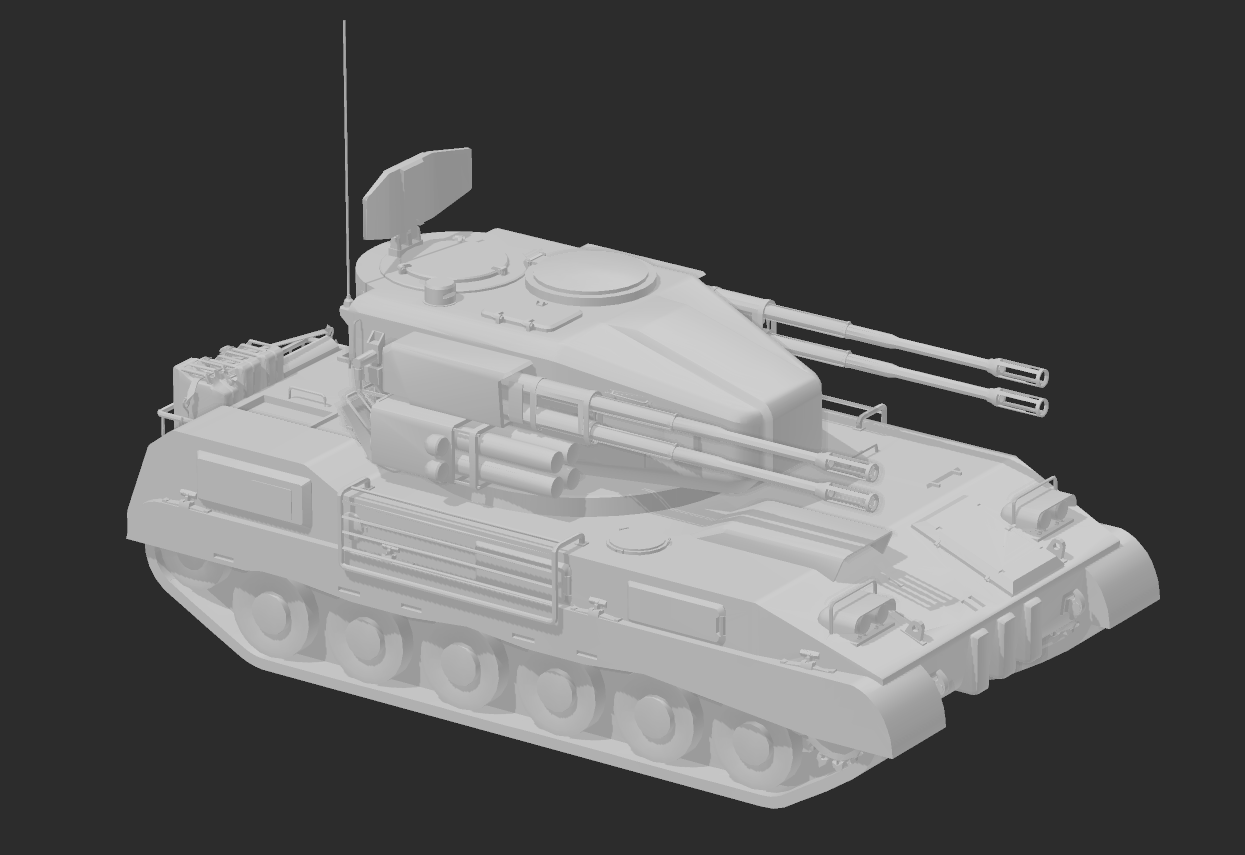 STL file AA TANK anti-aircraft tank・Model to download and 3D print・Cults