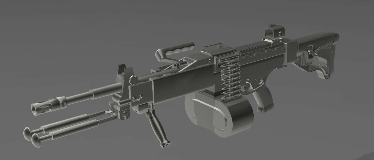 STL file Negev NG7 LMG light machine gun 🔫・3D print model to download・Cults
